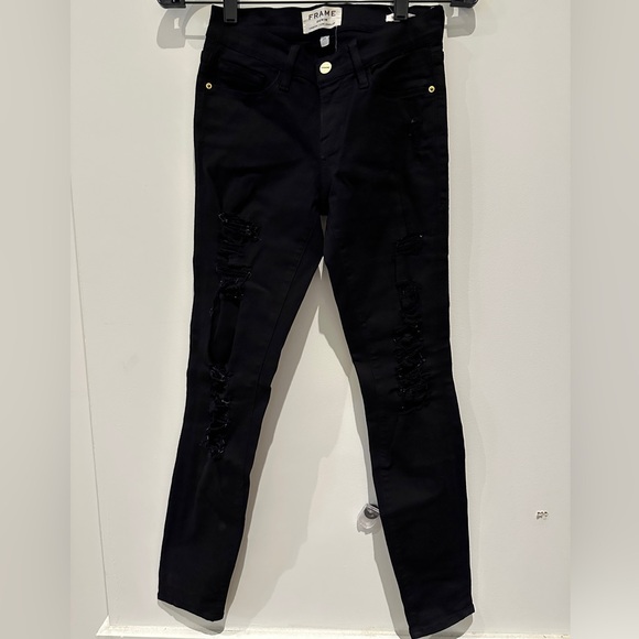 Frame Denim | Jeans | Frame Denim Jet Black Jeans | Poshmark